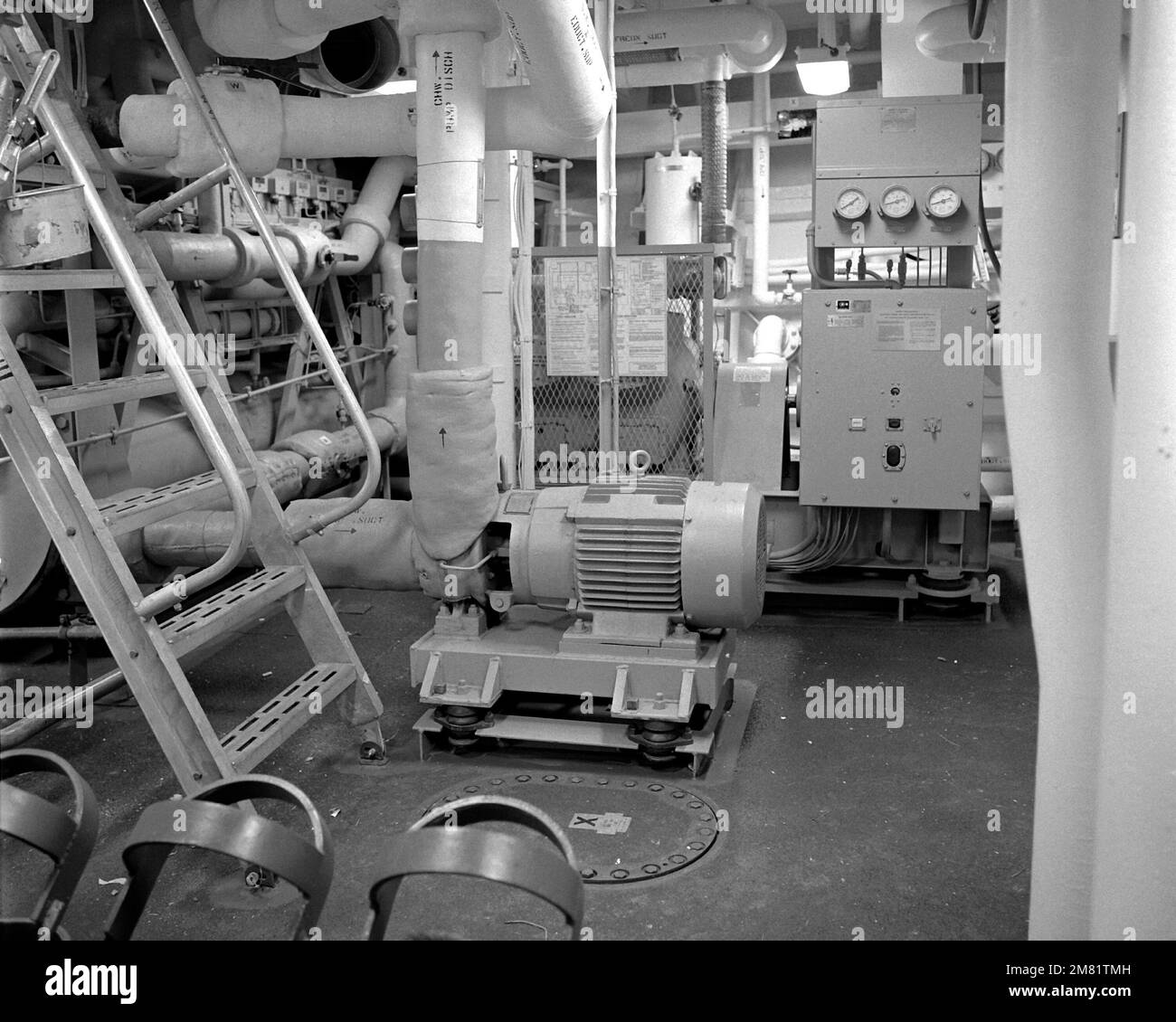 The air conditioning machinery room aboard the guided missile frigate ...