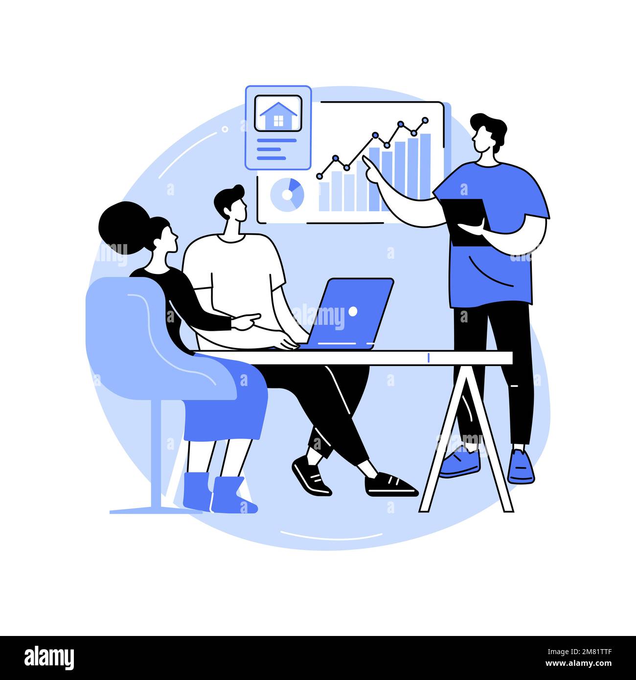 Consulting clients isolated cartoon vector illustrations Stock Vector ...