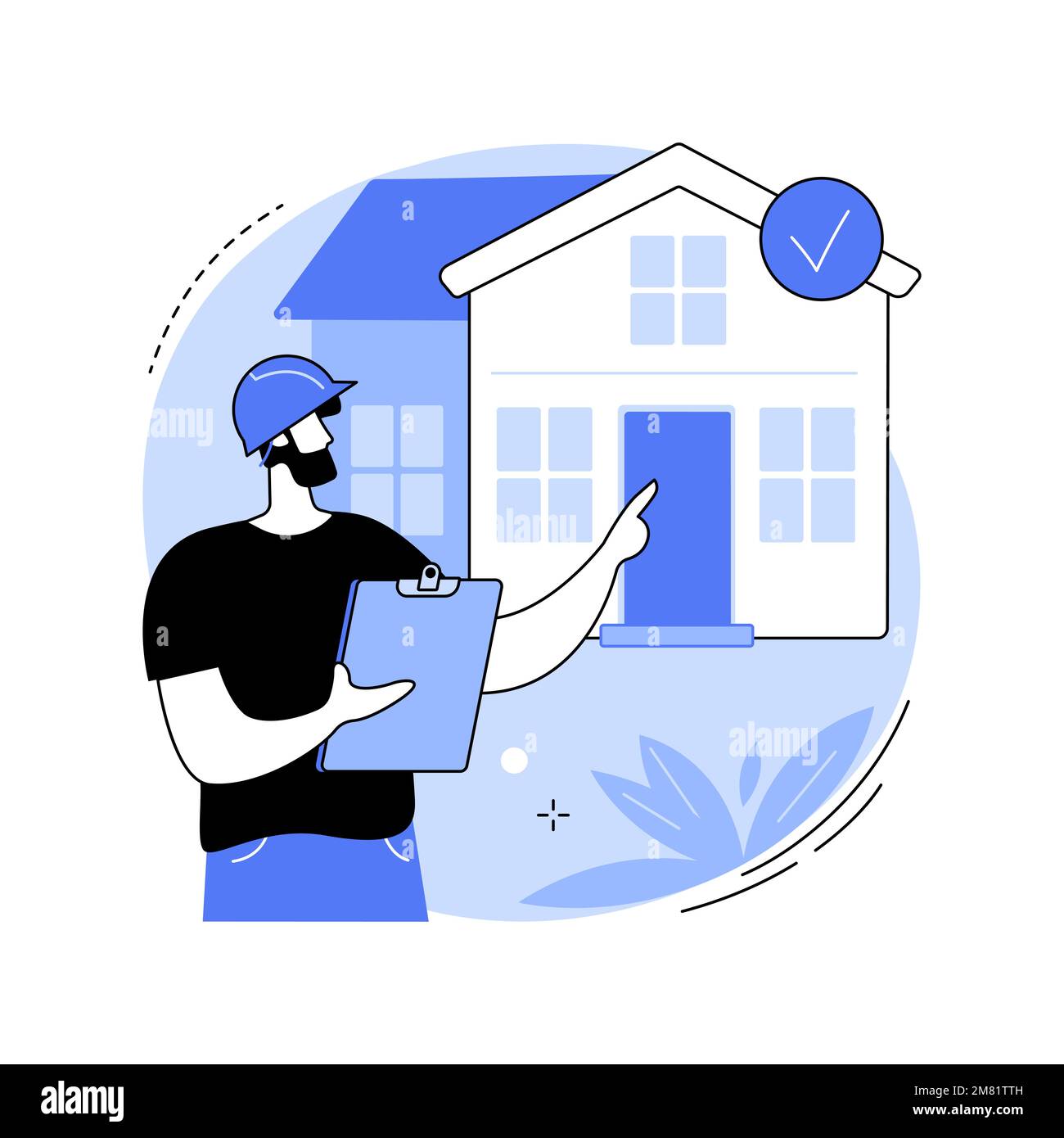 Real estate inspection isolated cartoon vector illustrations Stock ...