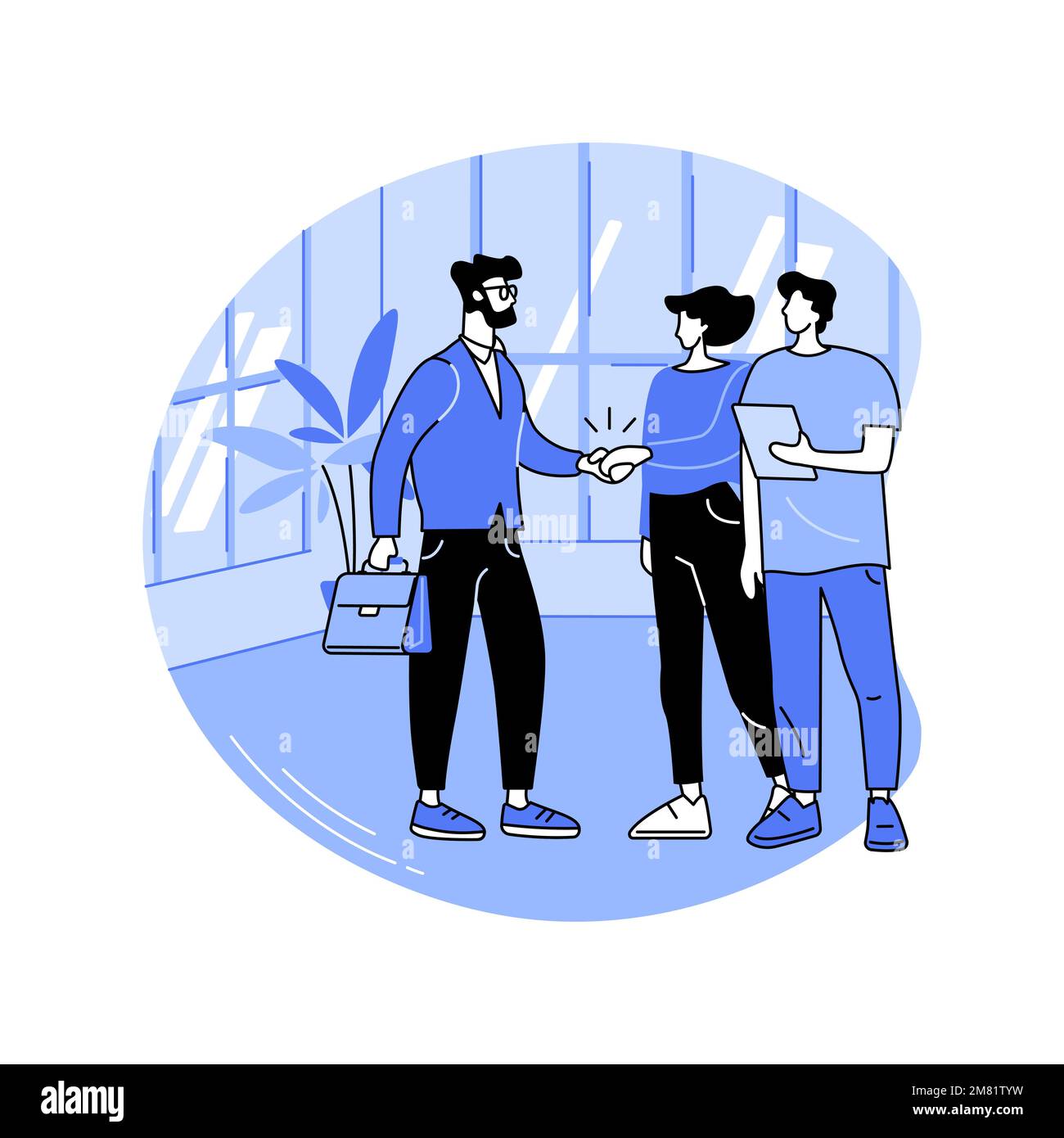 Rent an office isolated cartoon vector illustrations Stock Vector Image ...