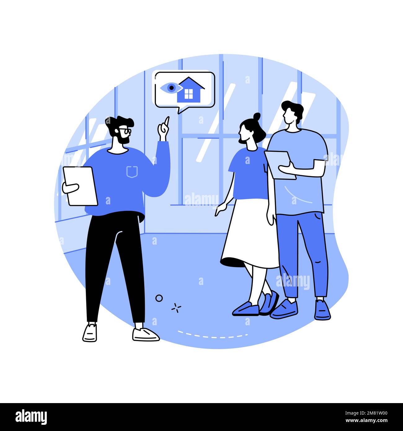 Property tour isolated cartoon vector illustrations Stock Vector Image ...