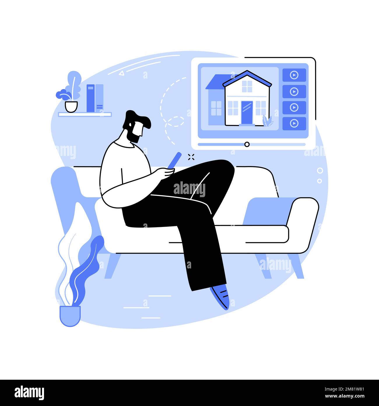 Rental mobile app isolated cartoon vector illustrations Stock Vector ...