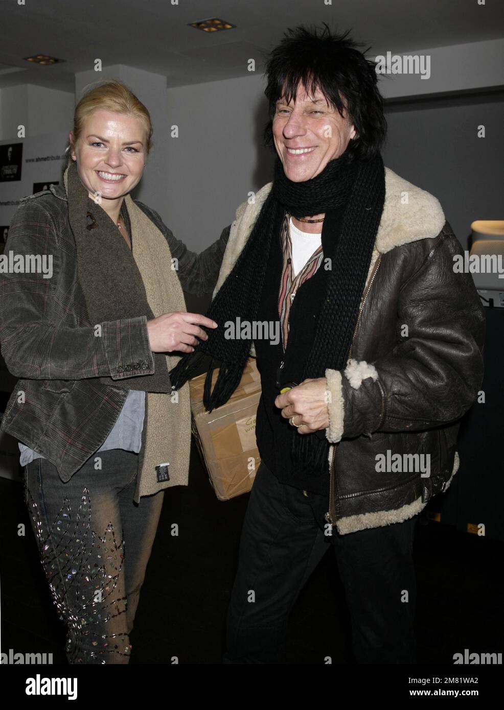 File photo dated 10/12/07 of Jeff Beck and his wife arrive for the Led ...