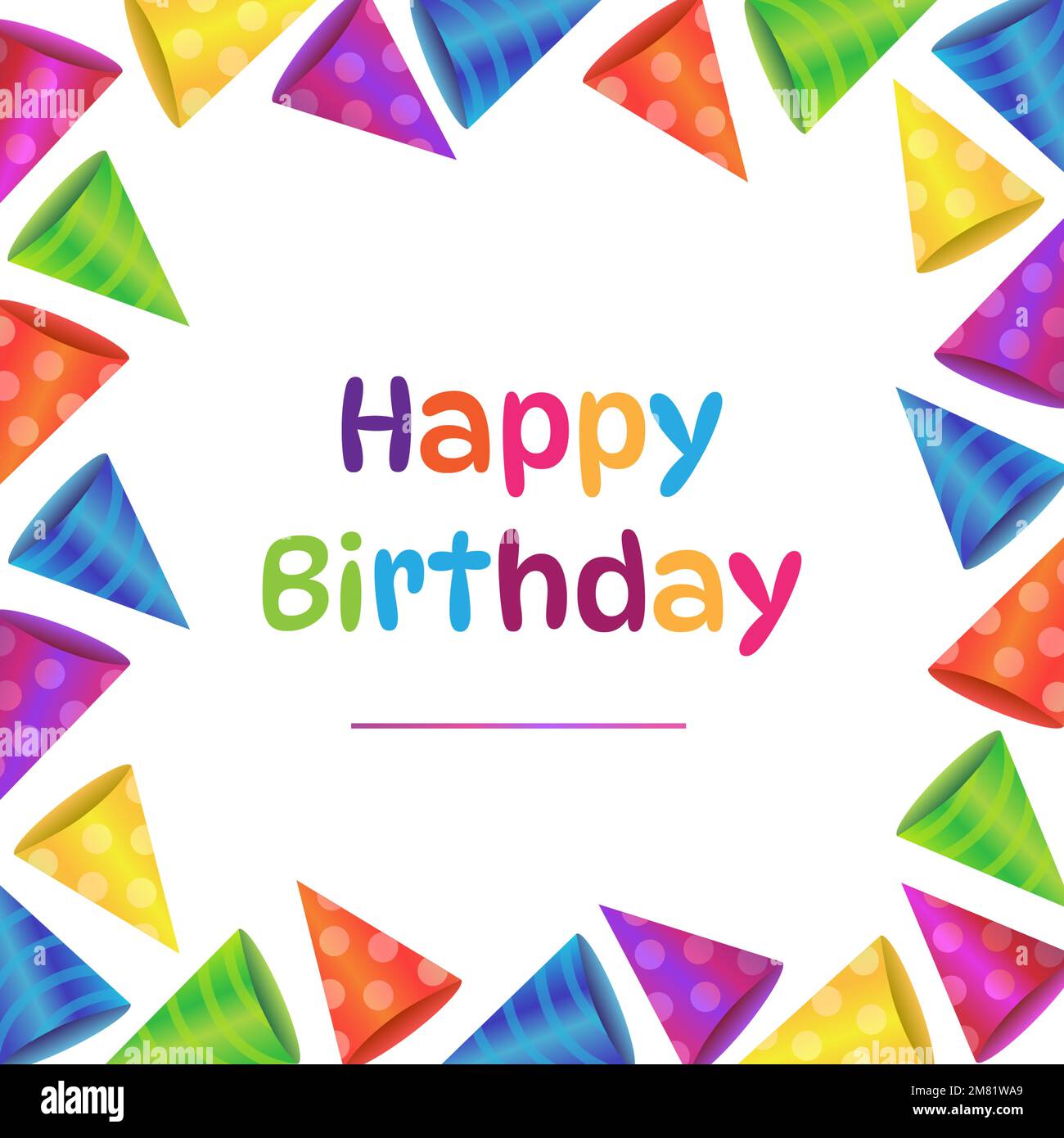Happy birthday! flat lay Stock Vector Images - Alamy