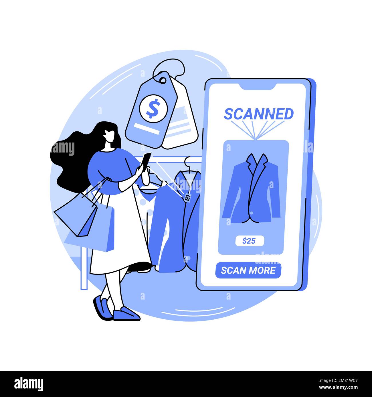 Get product information isolated cartoon vector illustrations Stock ...