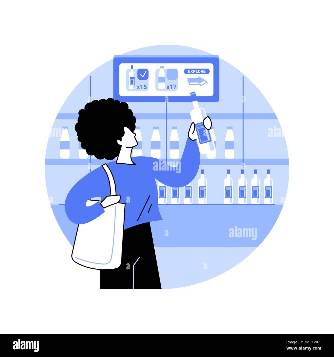 Smart shelves isolated cartoon vector illustrations Stock Vector Image ...