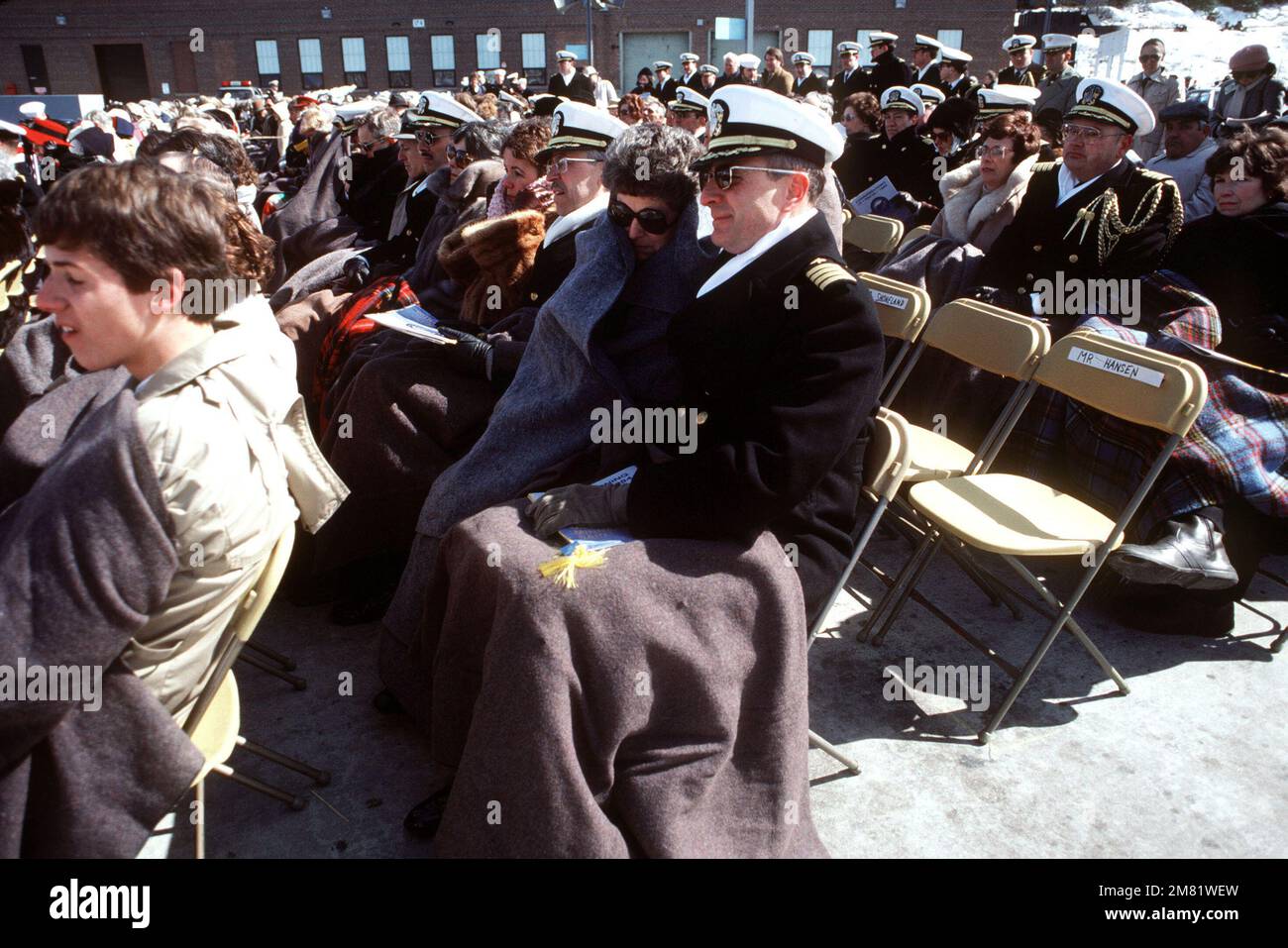 A view of the guests attending the commissioning ceremony for the ...