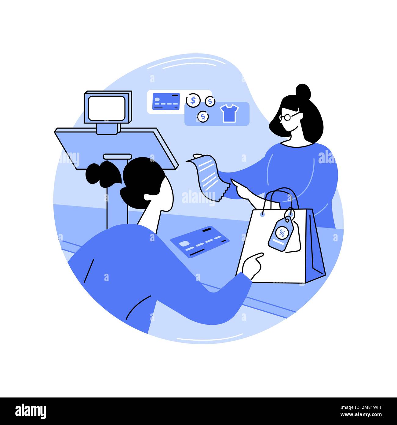 Paying by credit card isolated cartoon vector illustrations Stock ...