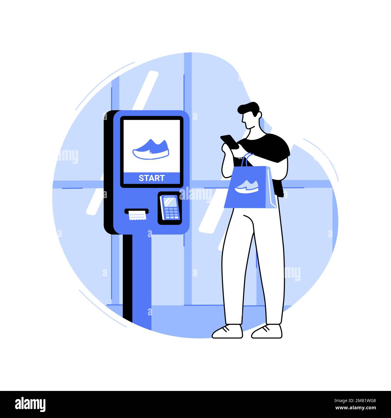 Self-service payment isolated cartoon vector illustrations Stock Vector ...