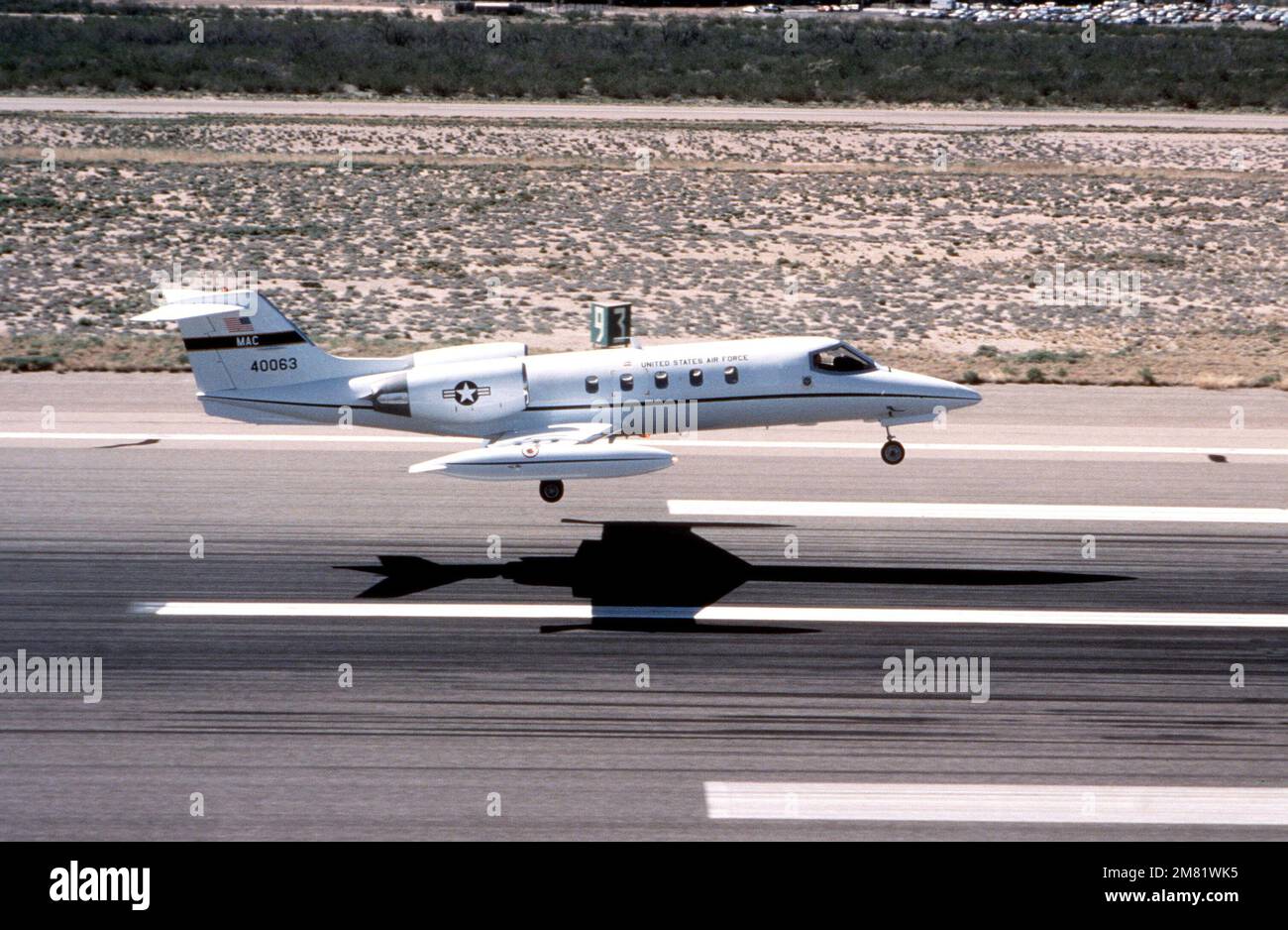 A right side view of a C-21A operational support aircraft recently ...