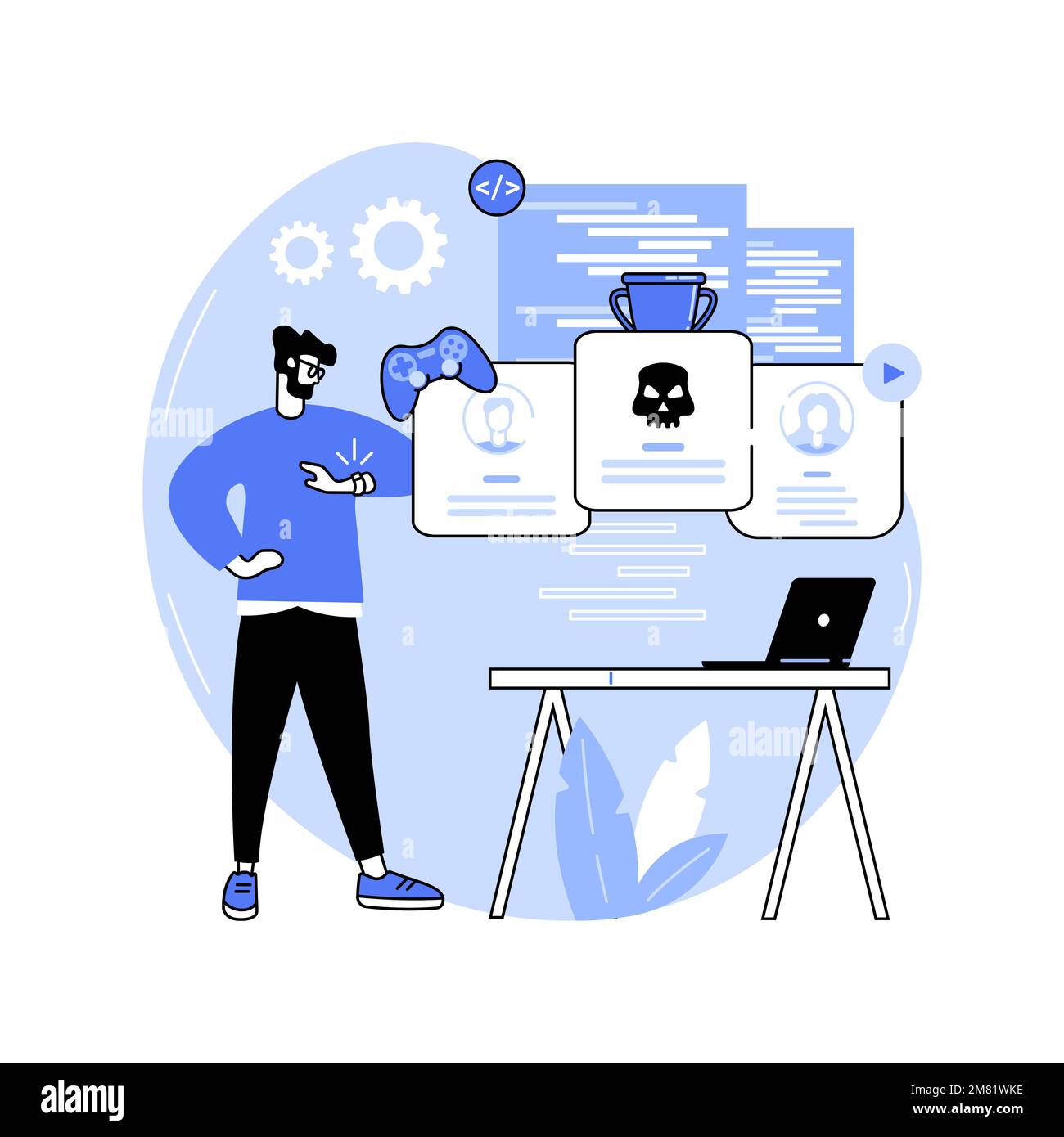 Wearable app development isolated cartoon vector illustrations Stock ...