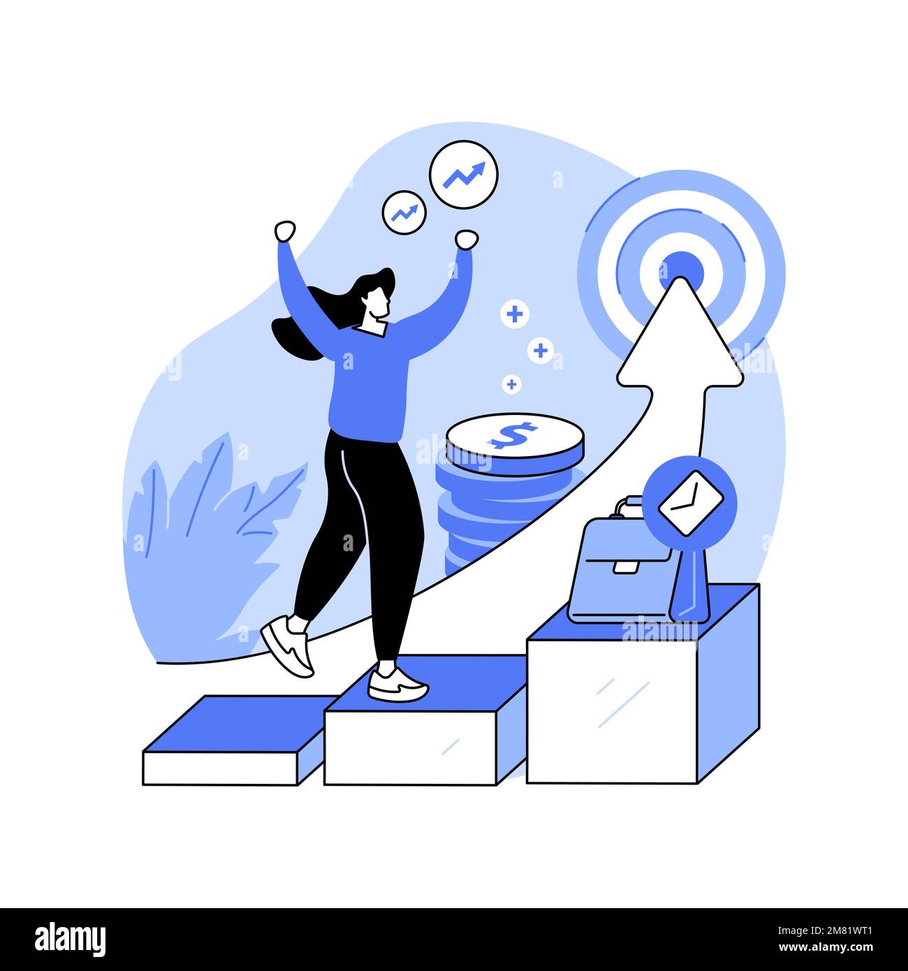 Getting promoted isolated cartoon vector illustrations Stock Vector ...