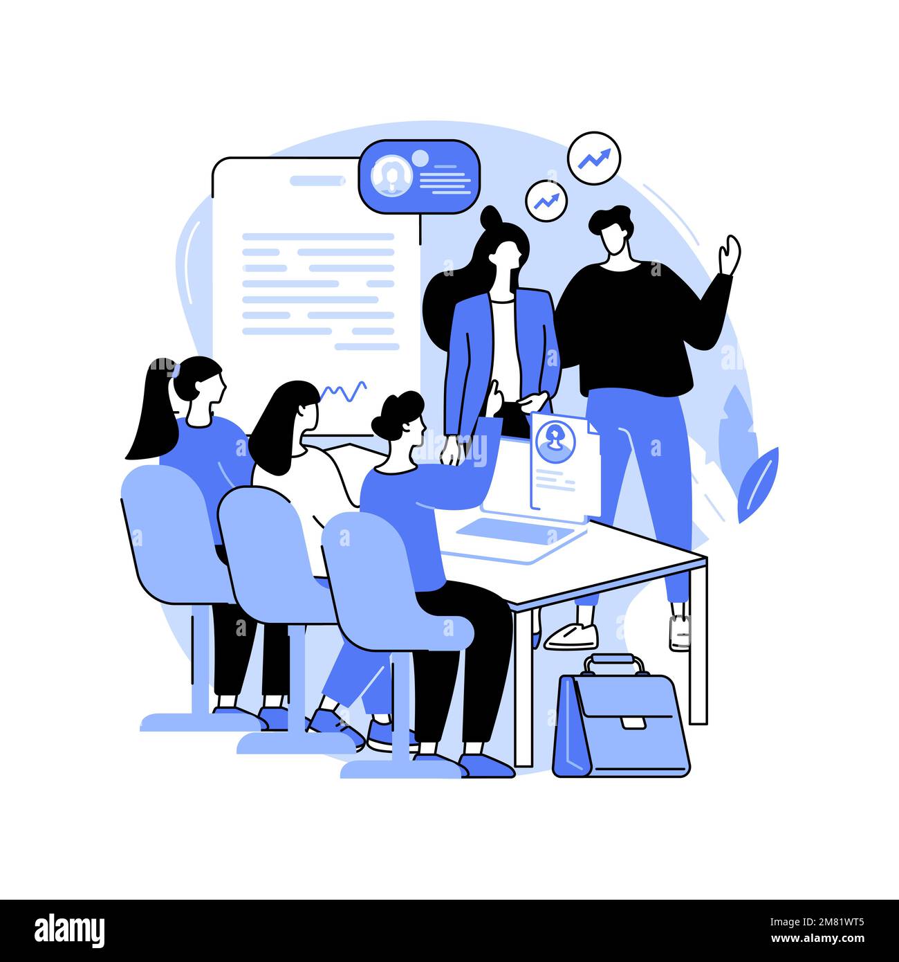 Become a team leader isolated cartoon vector illustrations Stock Vector ...