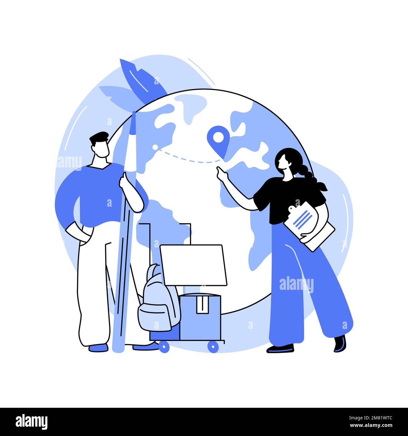 Relocation agreement isolated cartoon vector illustrations Stock Vector ...