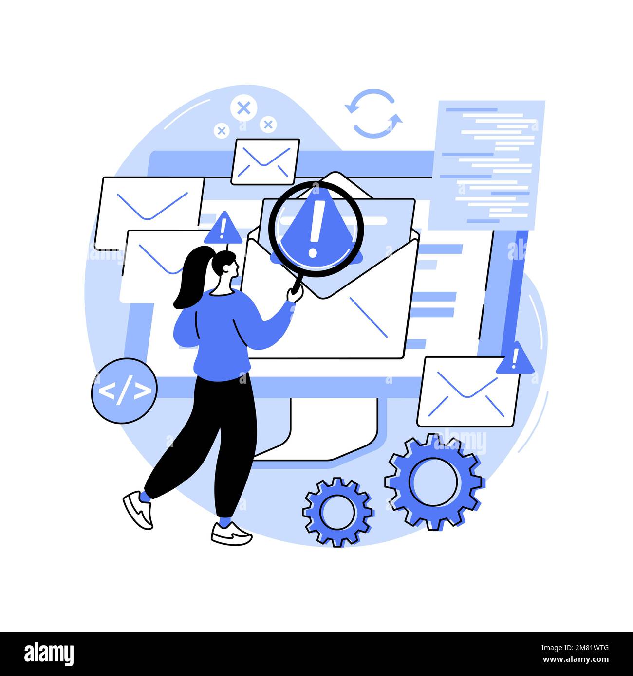 Bug report isolated cartoon vector illustrations Stock Vector Image ...