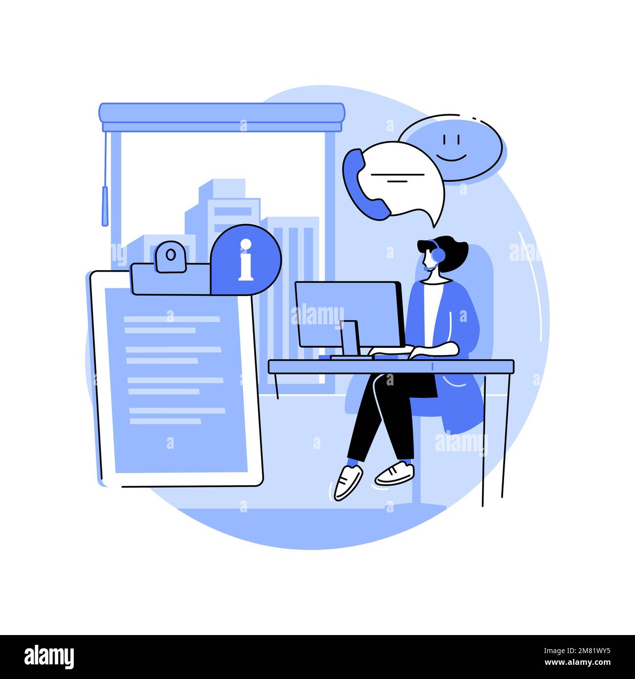 Cold calling isolated cartoon vector illustrations Stock Vector Image ...