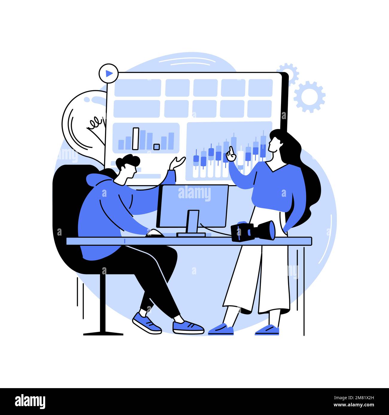 Add post-production isolated cartoon vector illustrations Stock Vector ...