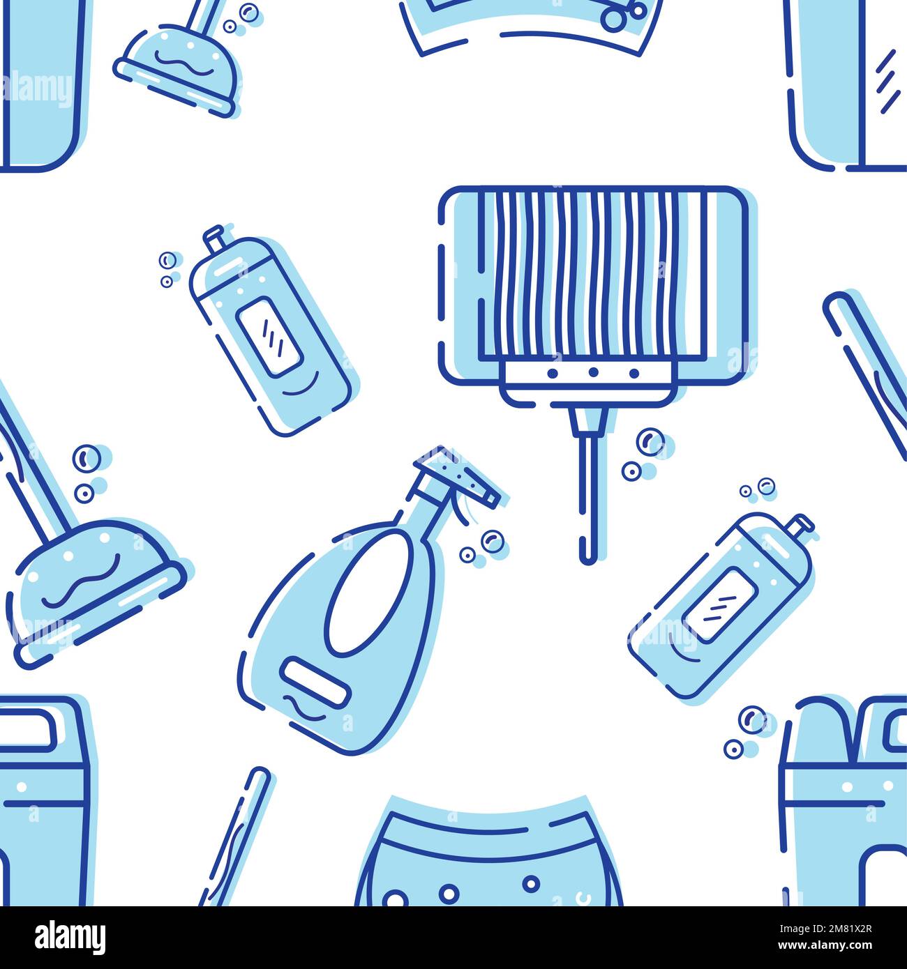 Colored blue cleanliness seamless pattern background Vector Stock ...