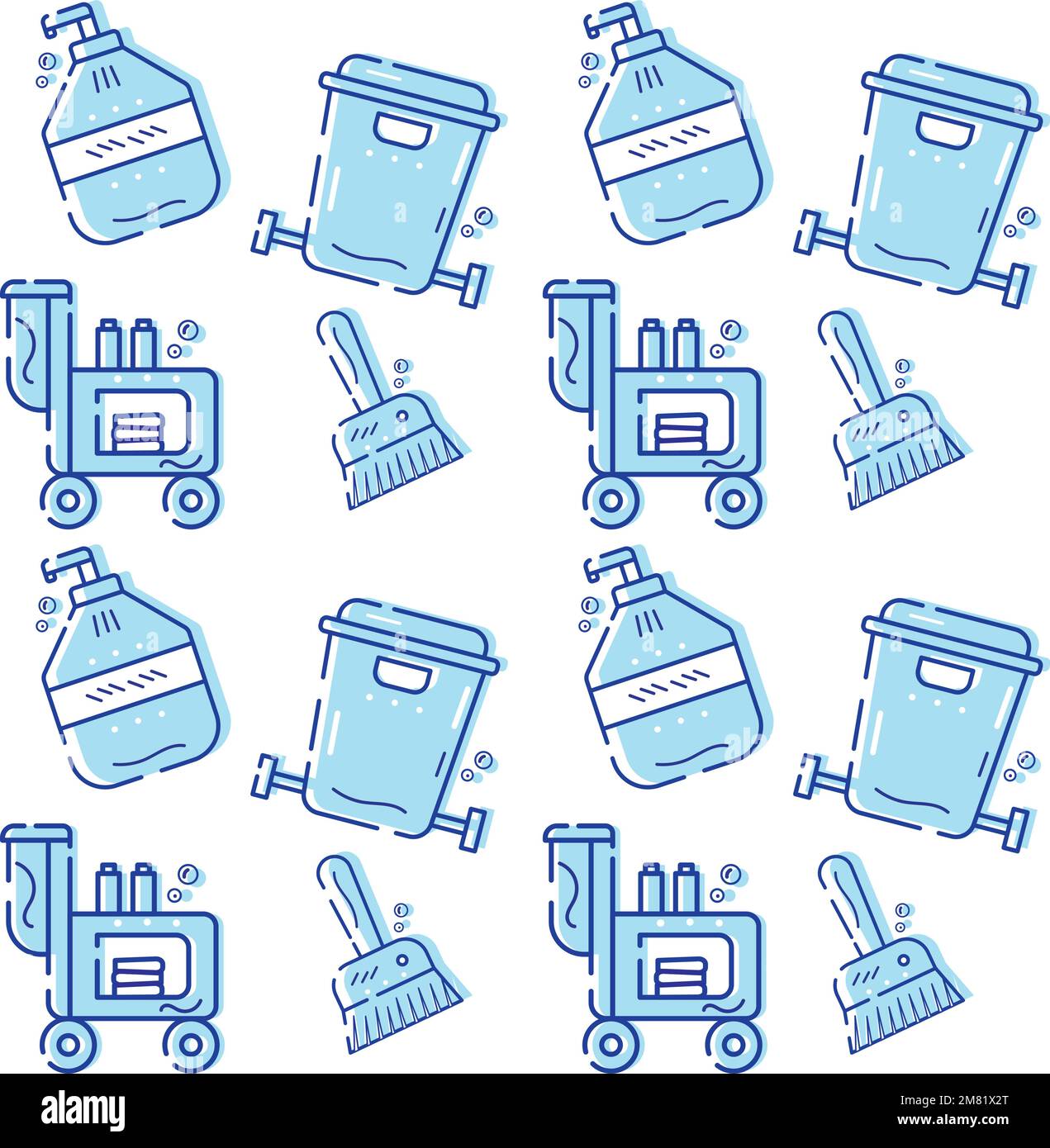 Colored blue cleanliness seamless pattern background Vector Stock ...