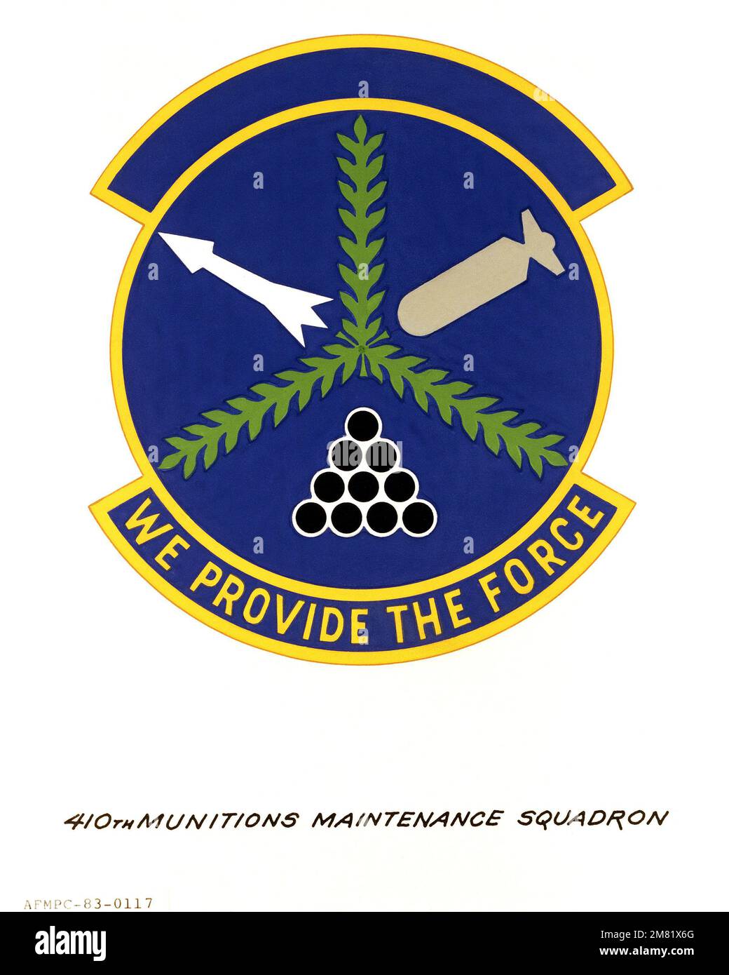 Approved insignia for: 410th Munitions Maintenance Squadron. Country ...