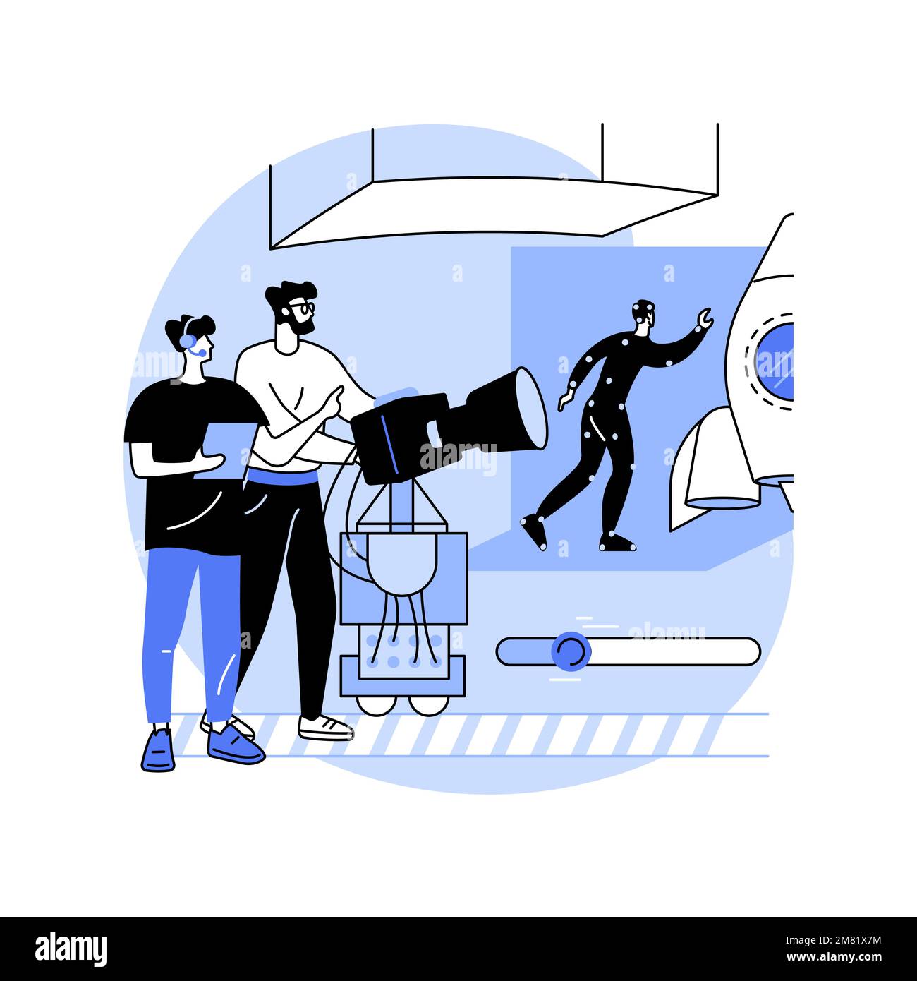 Green screen technology isolated cartoon vector illustrations Stock ...