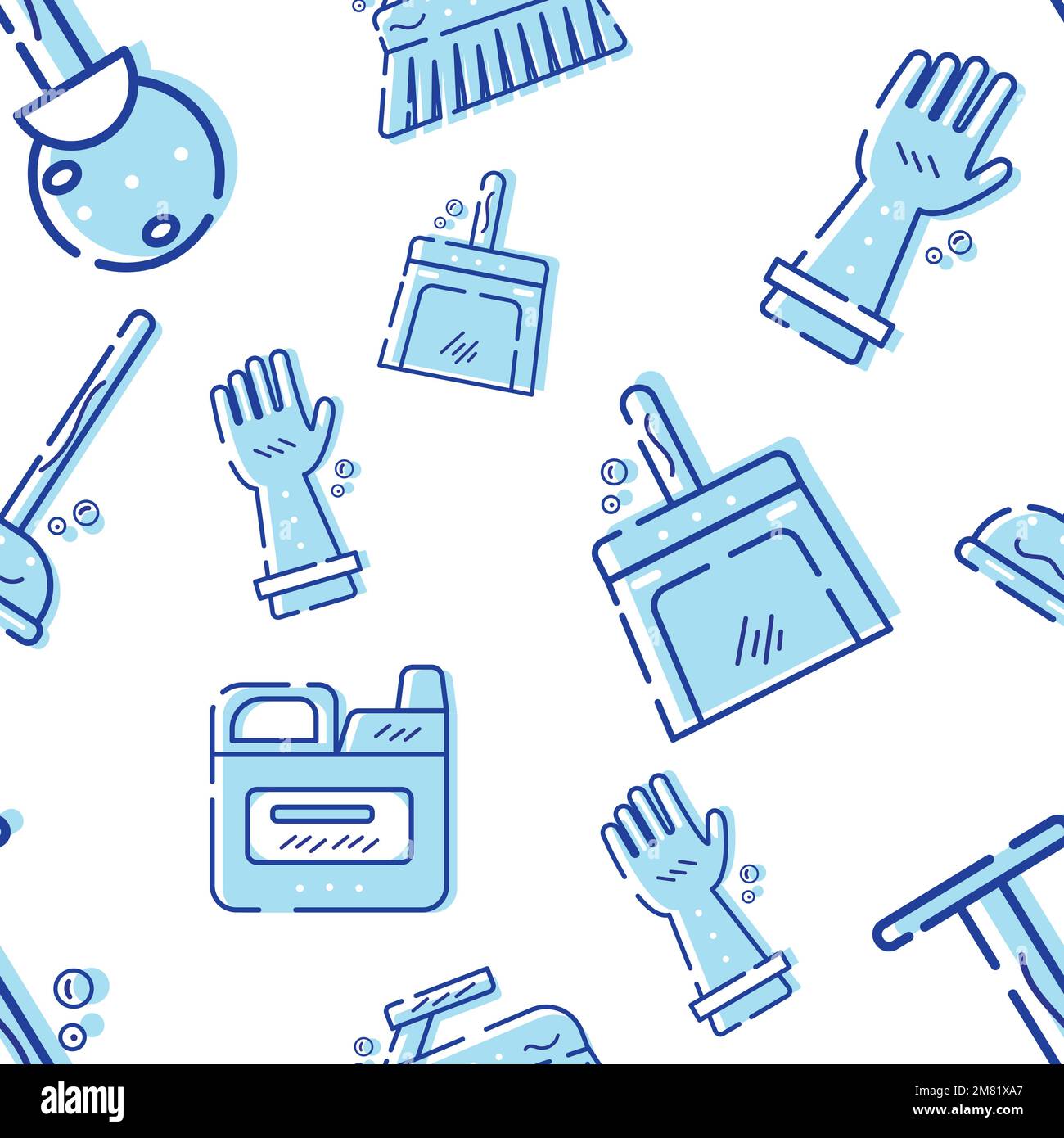 Colored blue cleanliness seamless pattern background Vector Stock ...