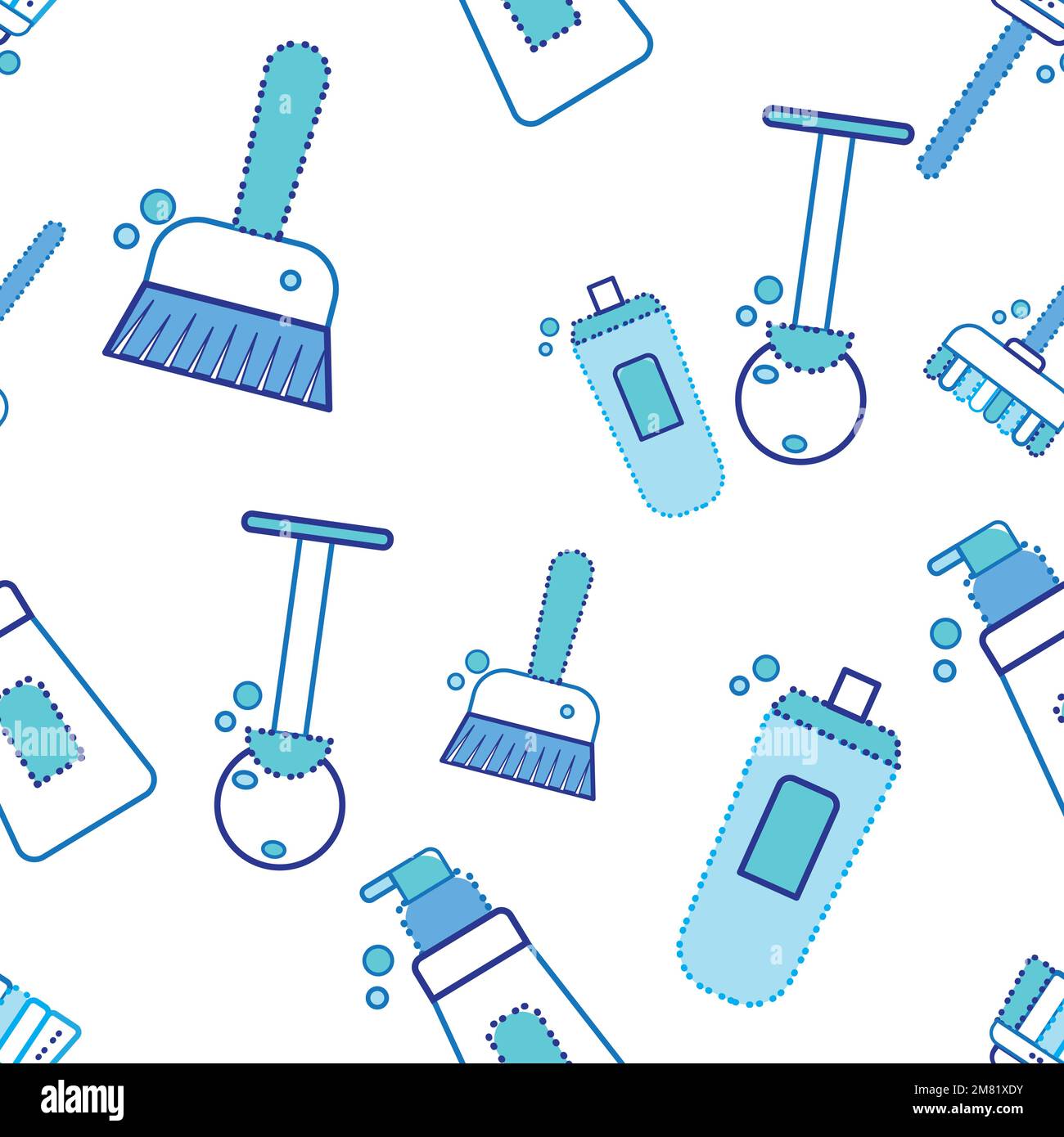 Colored blue cleanliness seamless pattern background Vector Stock ...