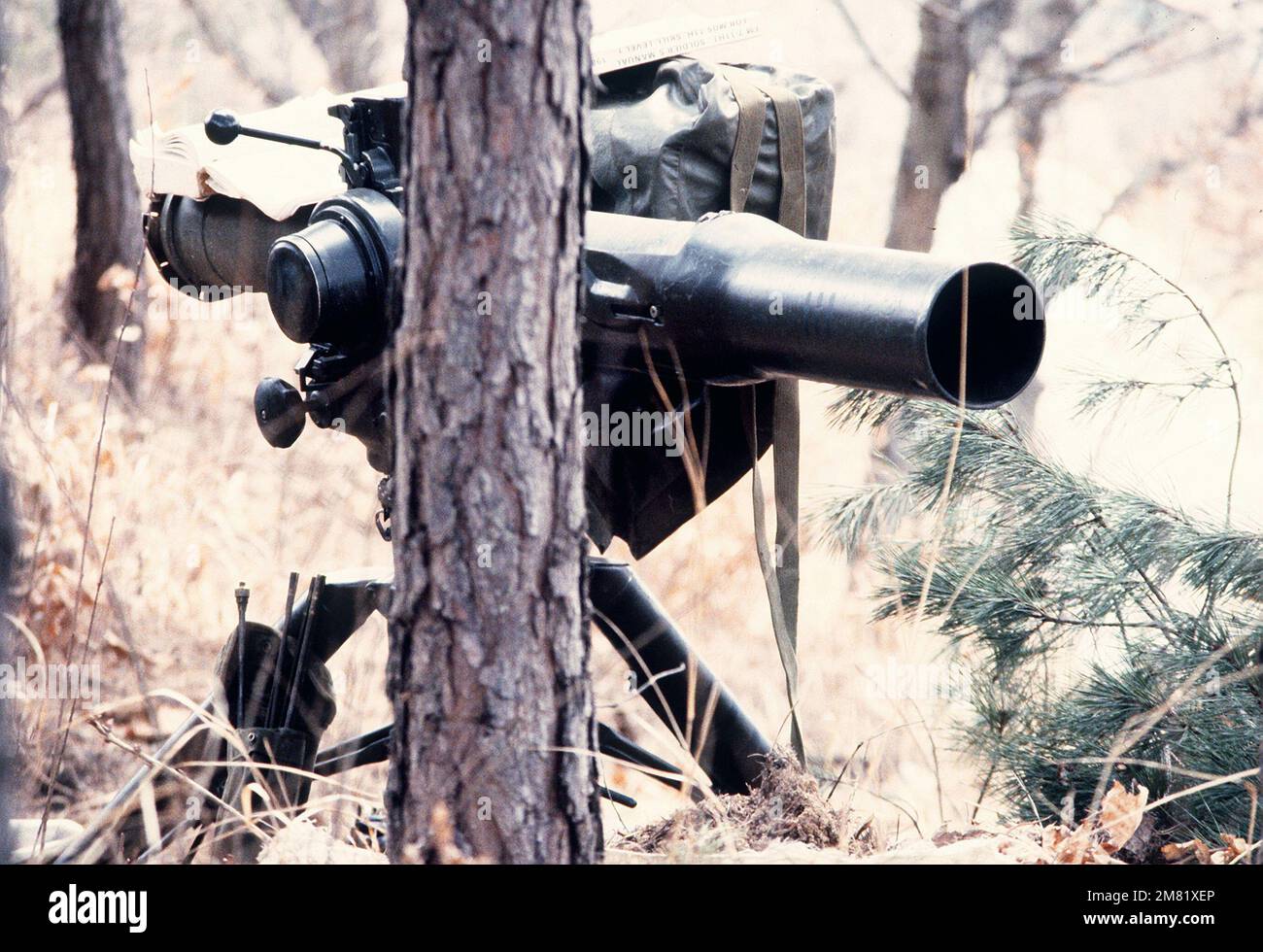 A Tube-launched, Optically-tracked, Wire-guided (TOW) anti-tank missile ...