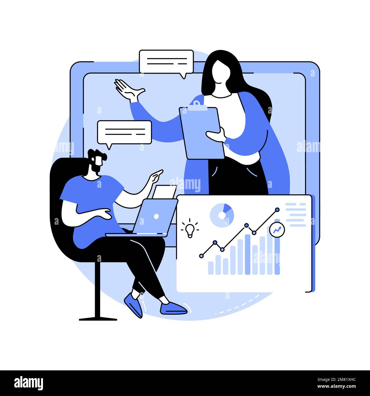 Business negotiations isolated cartoon vector illustrations Stock ...