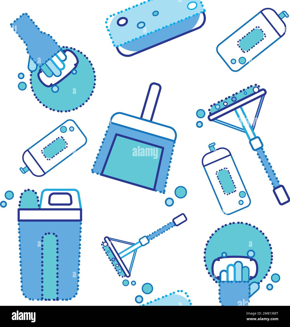 Colored blue cleanliness seamless pattern background Vector Stock ...