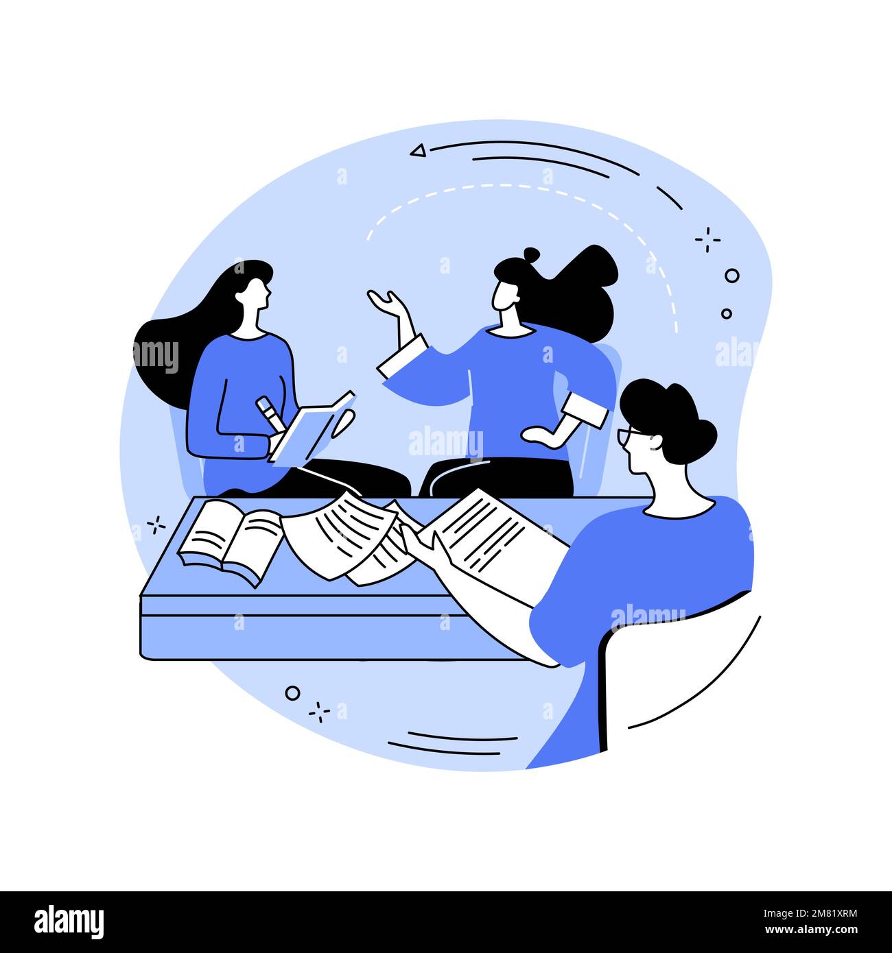 Creative project isolated cartoon vector illustrations Stock Vector ...