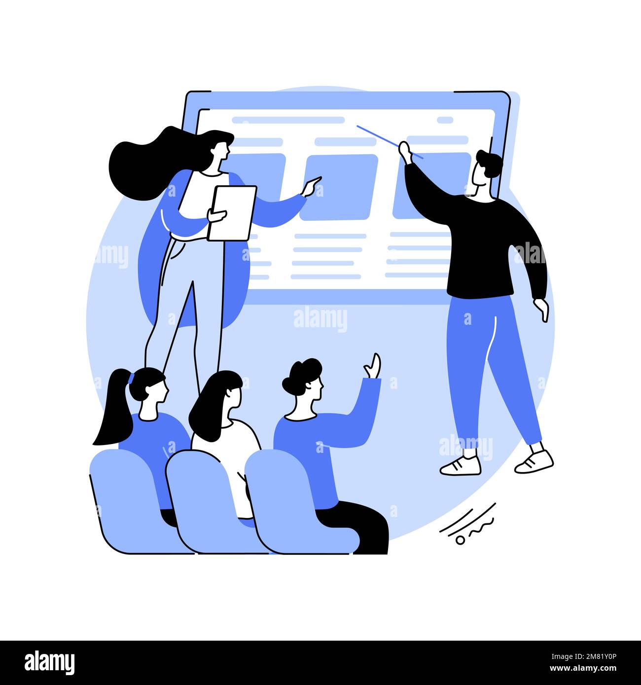 Project presentation isolated cartoon vector illustrations Stock Vector ...