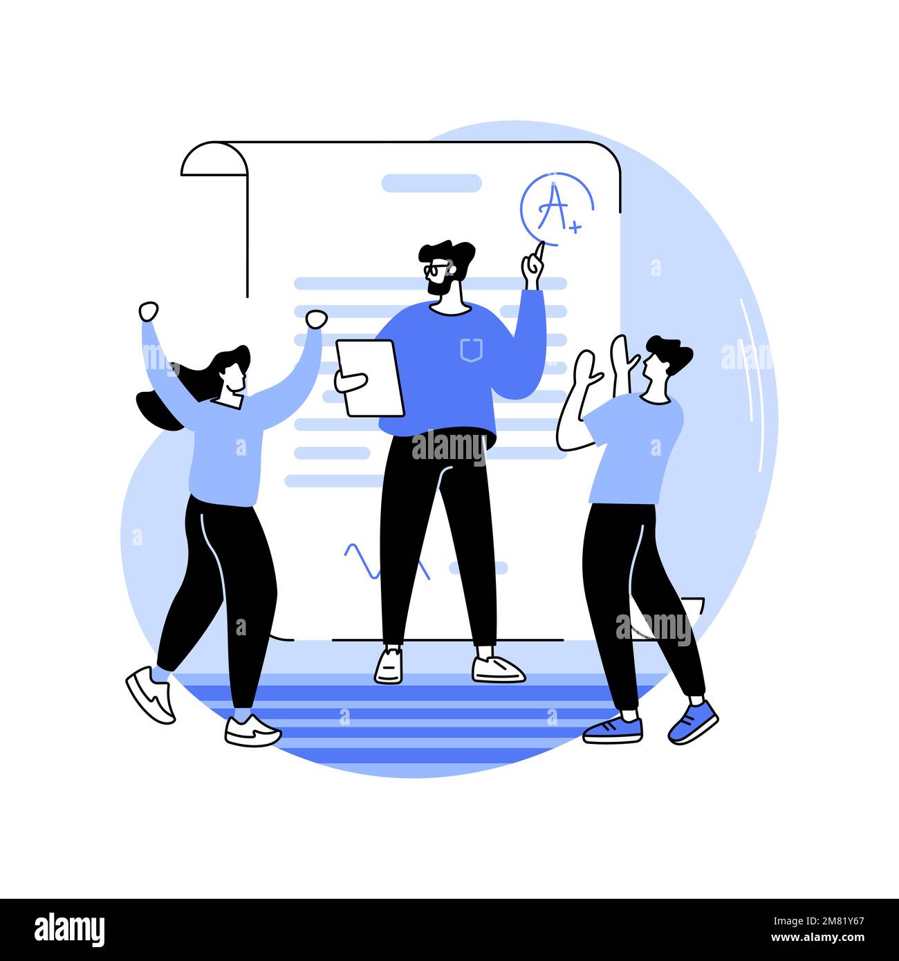 Passed the test isolated cartoon vector illustrations Stock Vector ...