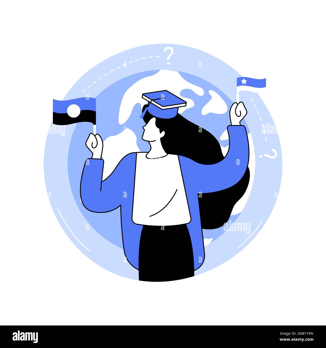 Choosing where to study isolated cartoon vector illustrations Stock ...