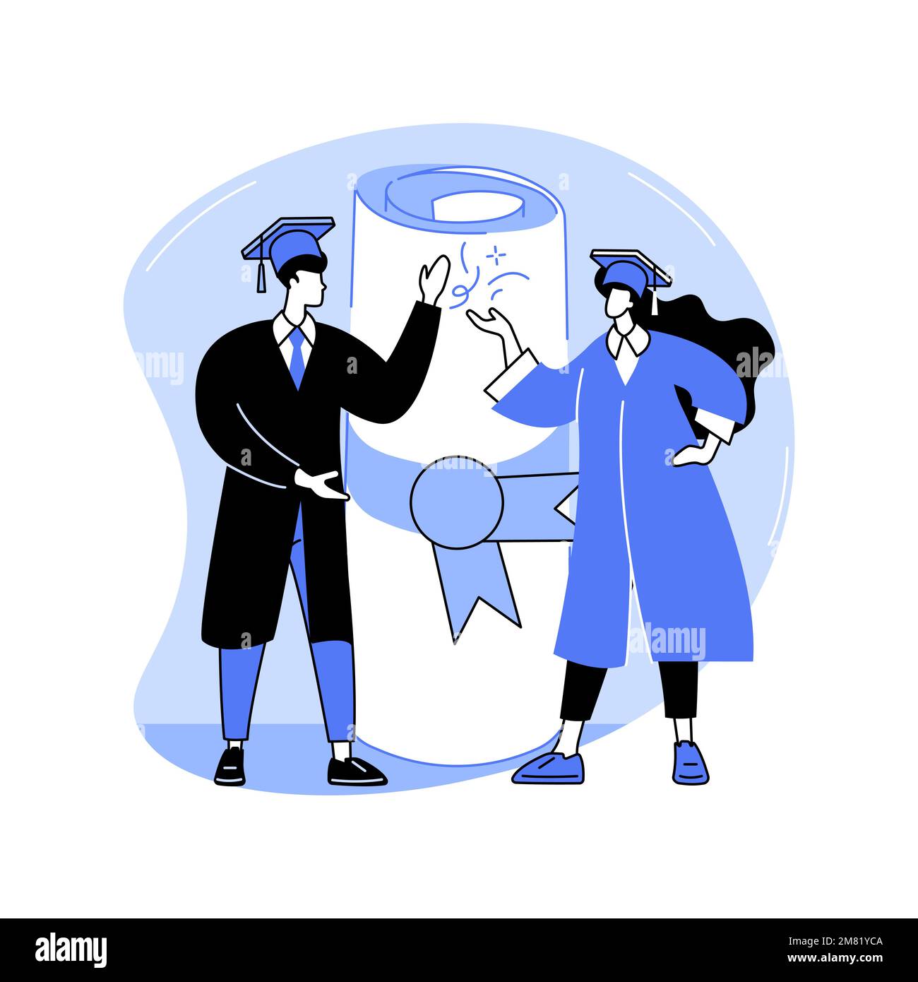 Congratulate each other isolated cartoon vector illustrations Stock ...