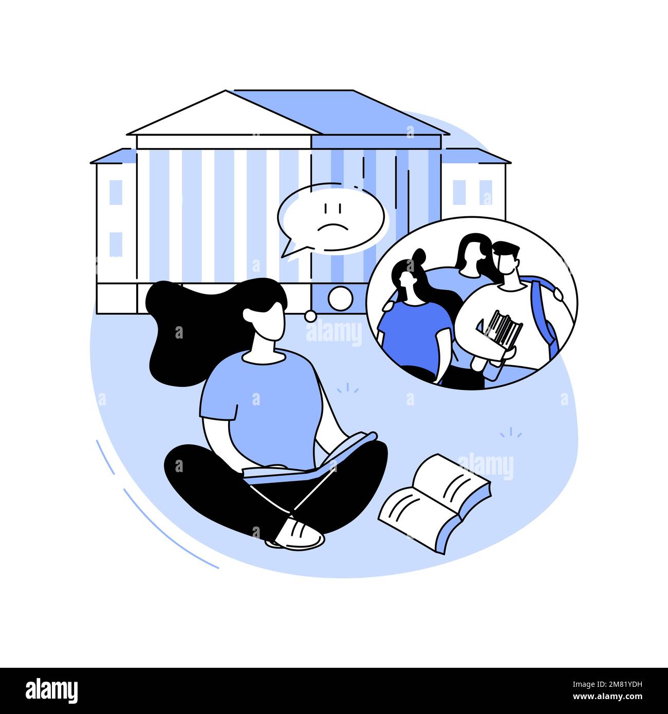 Missing friends isolated cartoon vector illustrations Stock Vector ...