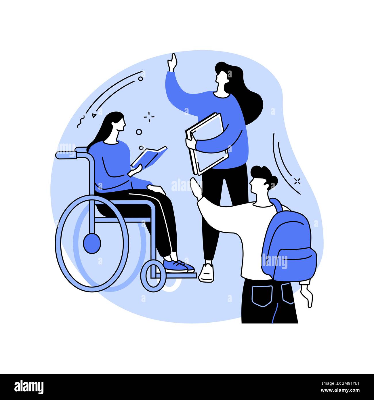 Making new friends isolated cartoon vector illustrations Stock Vector ...