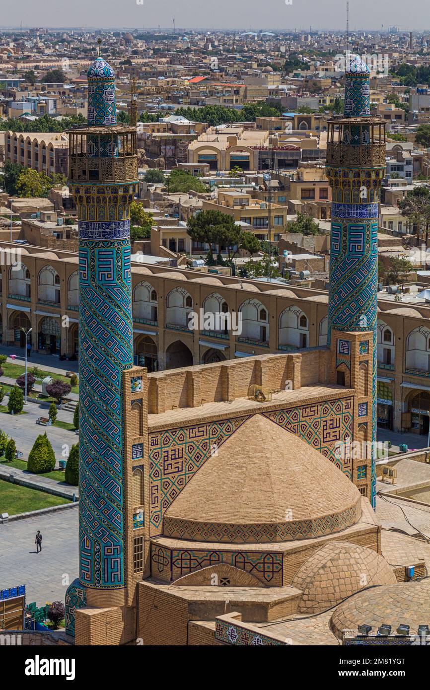 Minarets of Shah Mosque at Naqsh-e Jahan Square in Isfahan, Iran Stock ...