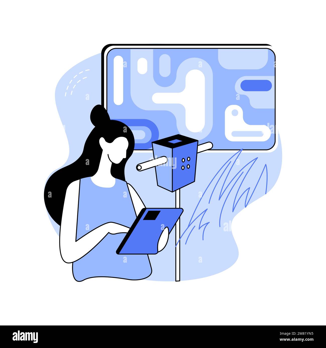 Compaction profile sensing isolated cartoon vector illustrations Stock ...
