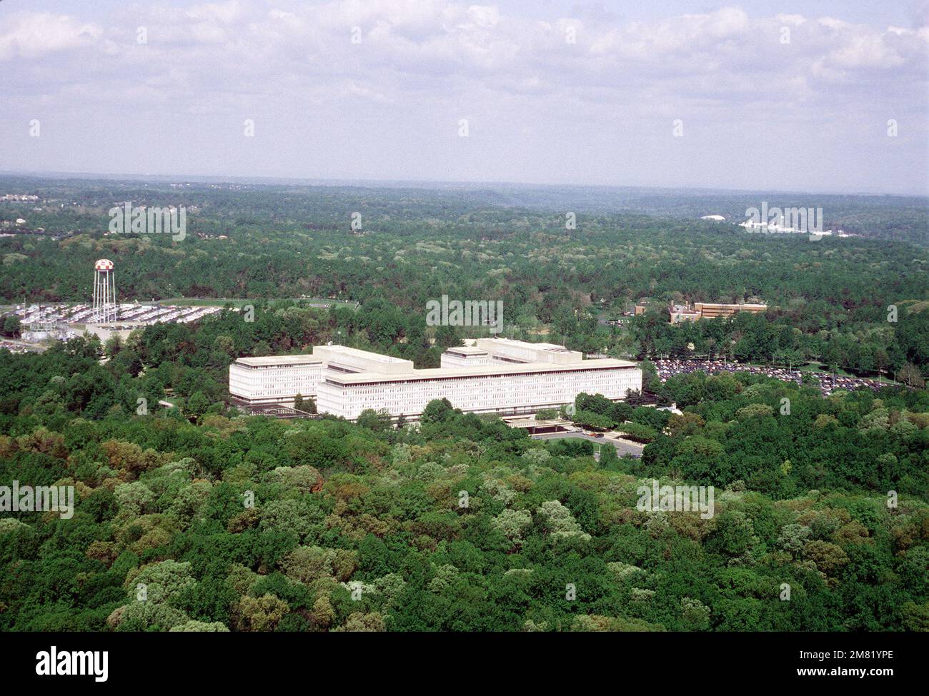 An aerial view of the Central Intelligence Agency headquarters. Base ...