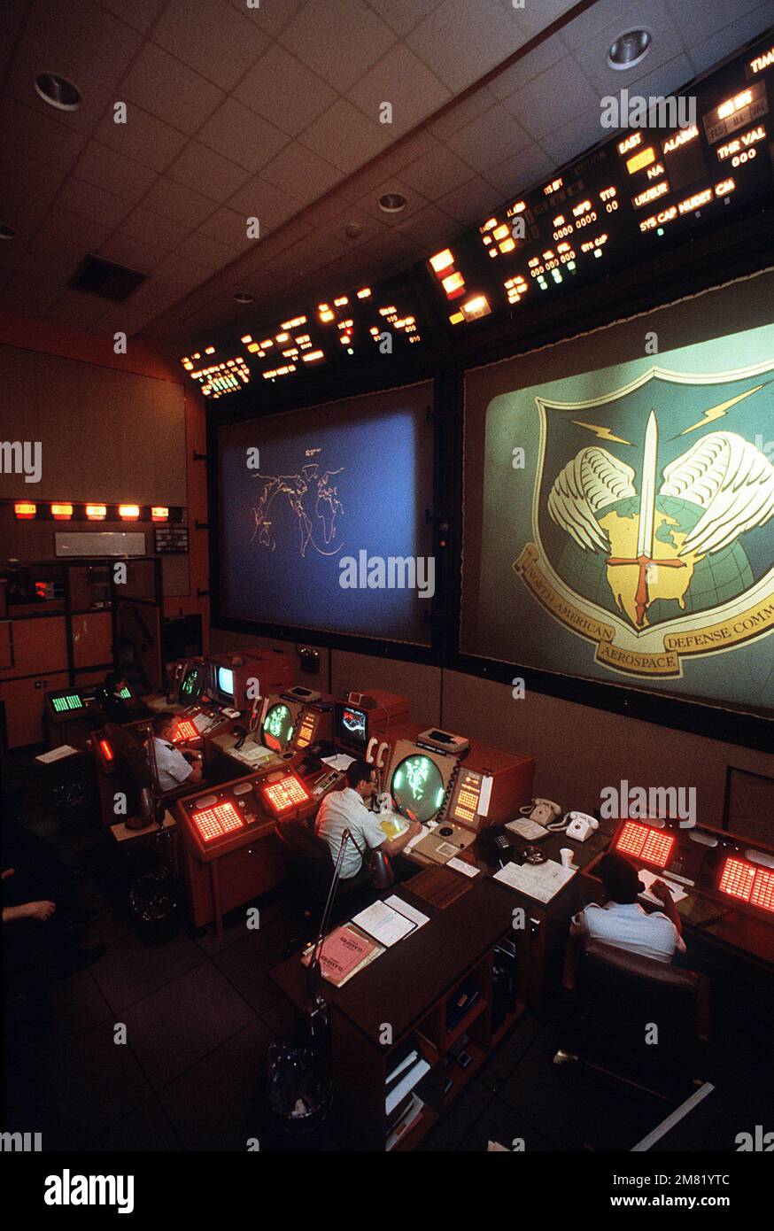 The Command Post of the North American Air Defense Command (NORAD ...