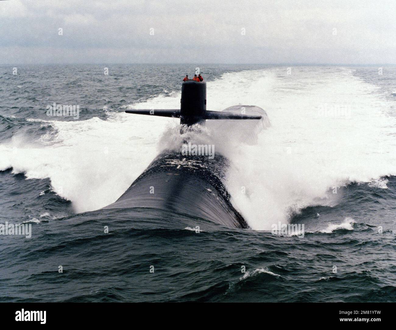 A port bow view of the Ohio-class nuclear-powered strategic missile ...