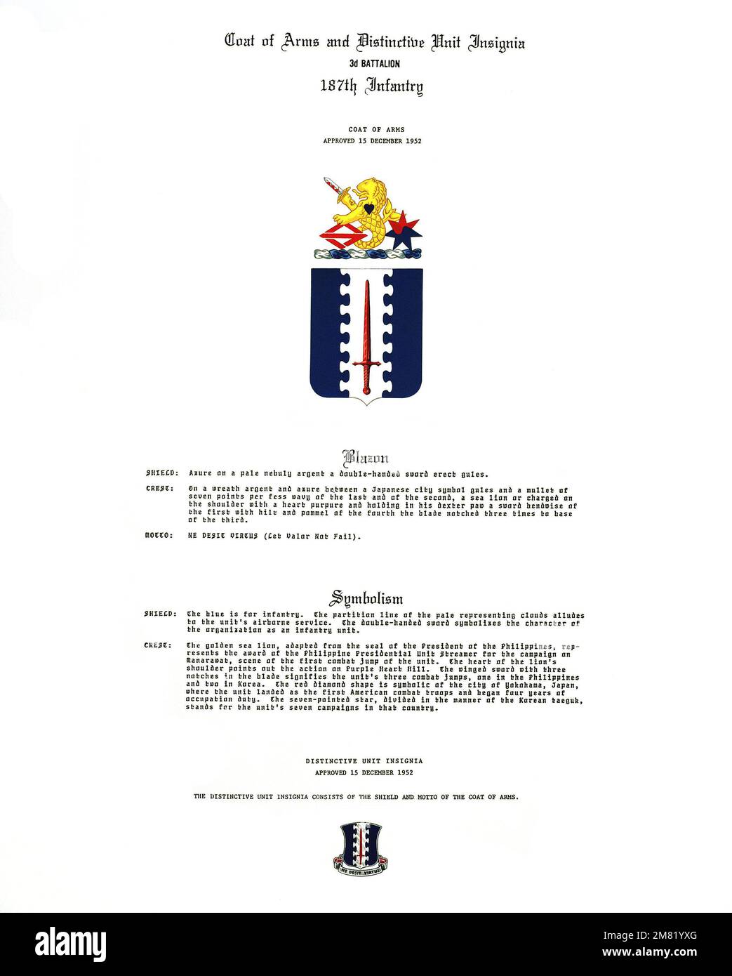 187th infantry regiment hi-res stock photography and images - Alamy