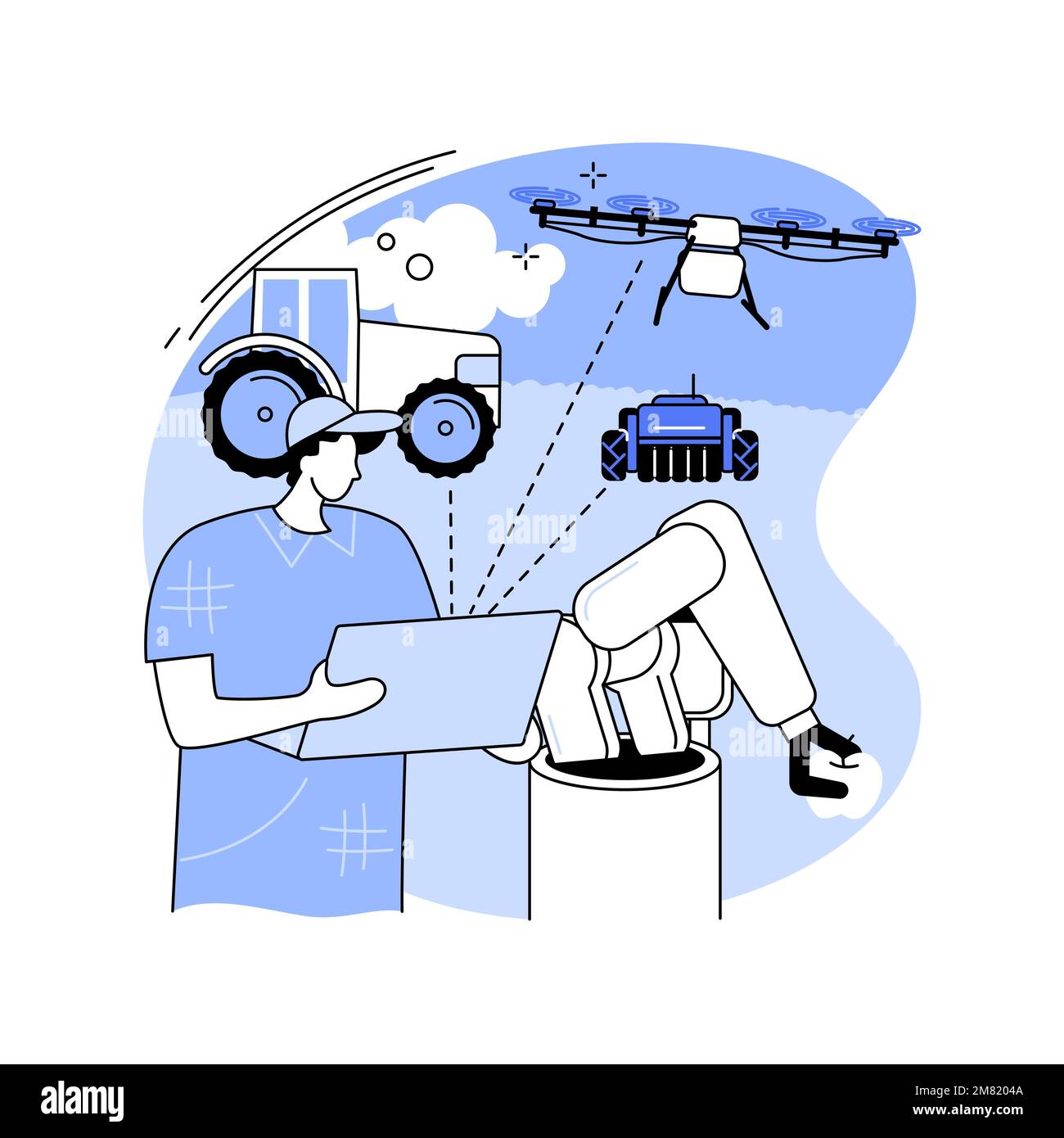 Stable climate monitoring isolated cartoon vector illustrations Stock ...