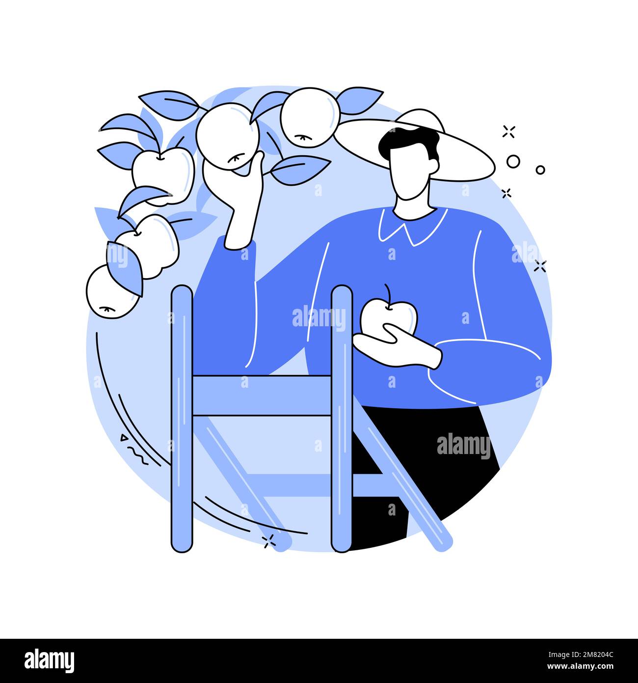 Apples growing isolated cartoon vector illustrations Stock Vector Image ...