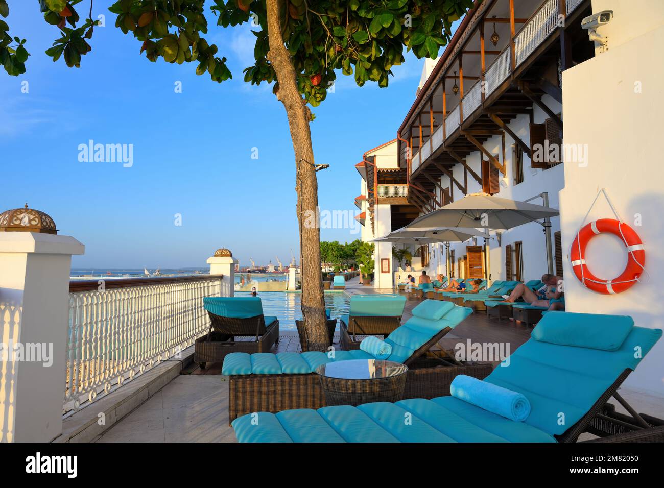 The luxury Park Hyatt hotel at the beachfront of the Stone Town (Unesco ...