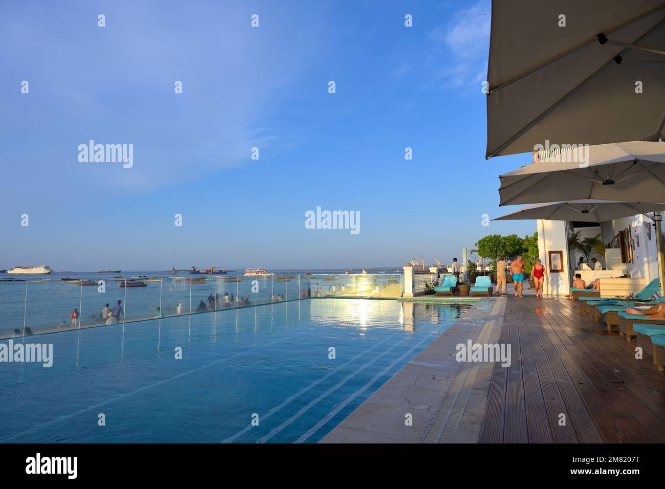 The luxury Park Hyatt hotel at the beachfront of the Stone Town (Unesco ...