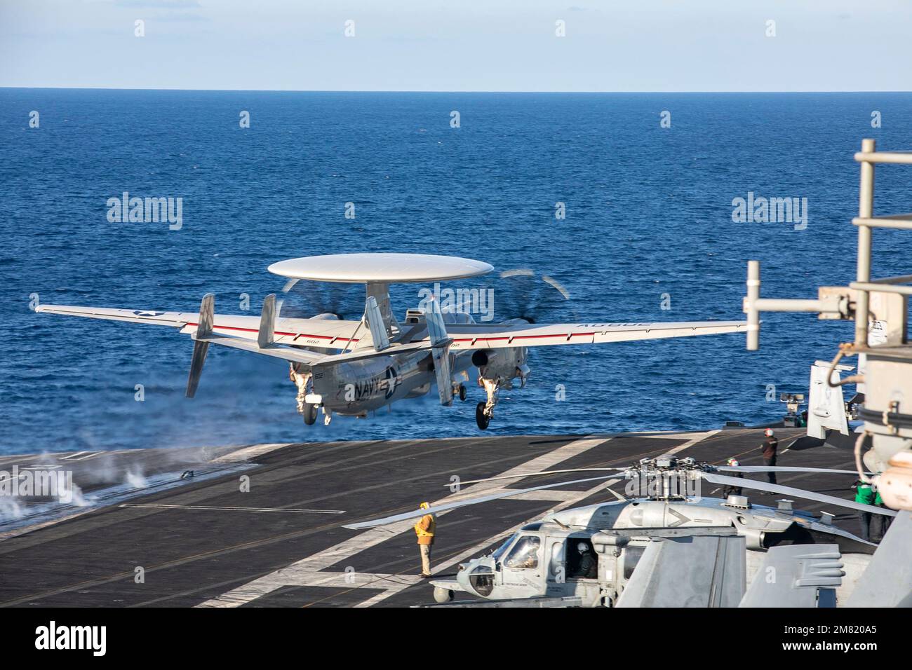 230107-N-EL850-3088 IONIAN SEA (Jan. 7, 2023) An E-2D Hawkeye, attached ...