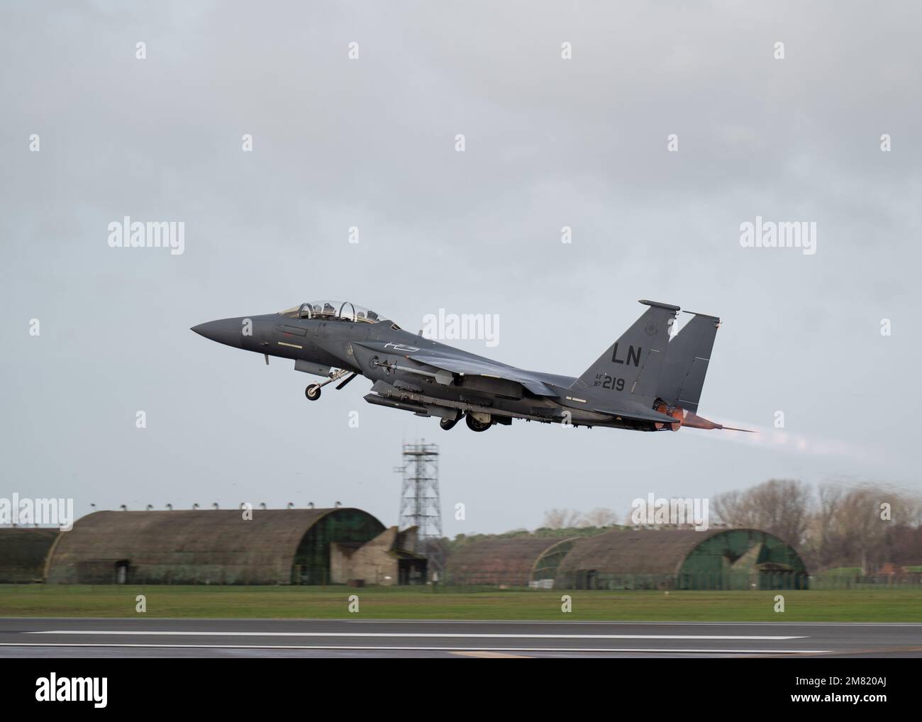 An F-15E Strike Eagle assigned to the 492nd Fighter Generation Squadron ...