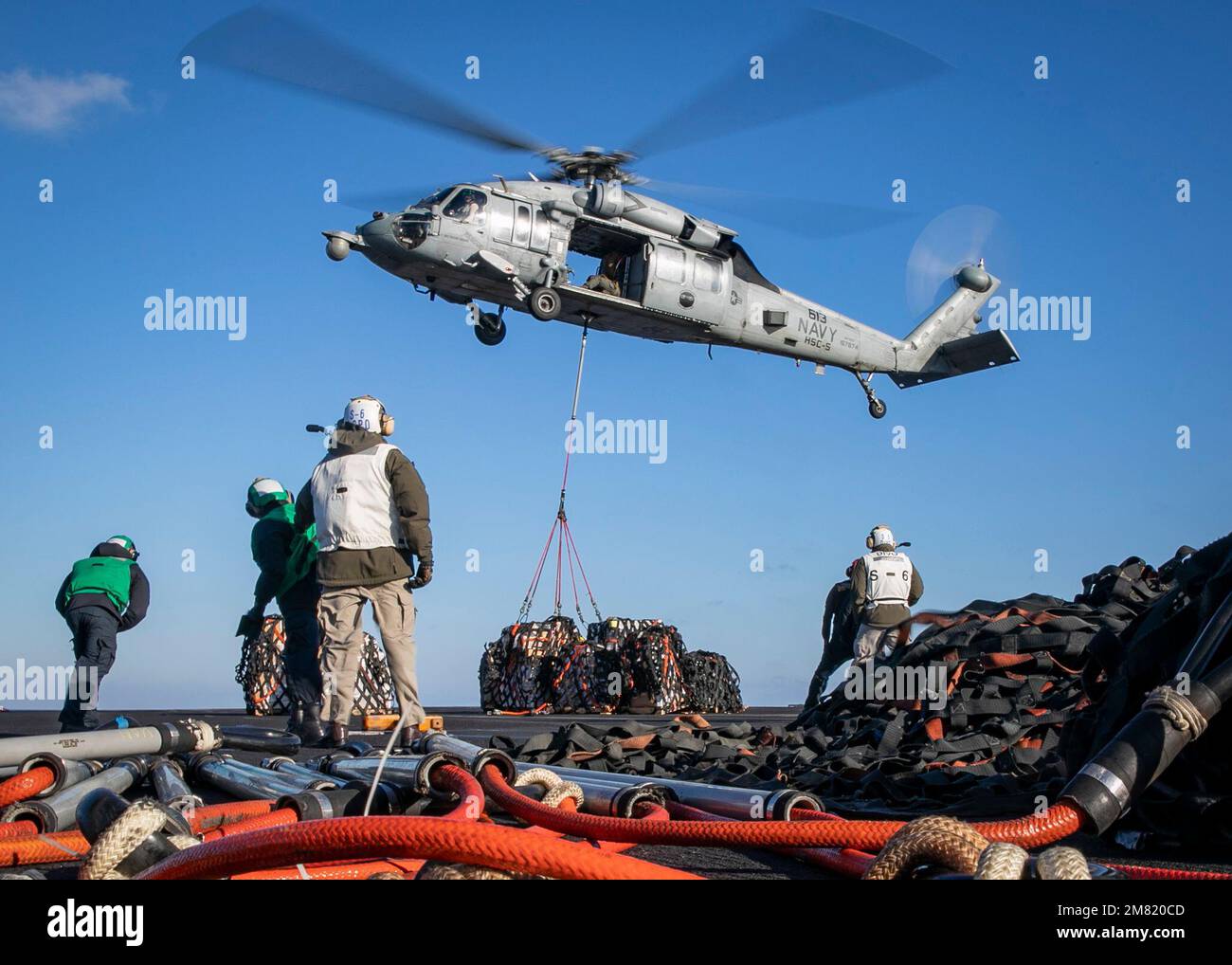230108-N-EL850-1495 IONIAN SEA (Jan. 8, 2023) An MH-60S Nighthawk ...